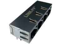 China RJ45 1x4 Magnetic XFATM2G-COMBO4-4MS Multi-port Ethernet Connector 10/100BT for sale