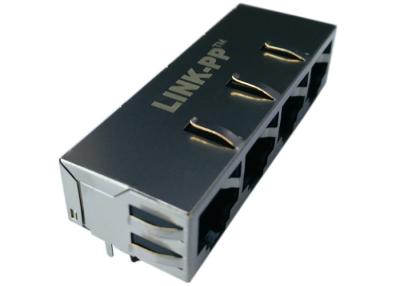 China RJ45 1x4 Magnetic XFATM2G-COMBO4-4MS Multi-port Ethernet Connector 10/100BT for sale