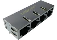 China XFATM6MA-COMBO4-4MS Rj45 Quad Port 10/100Base-T Shield Tab-down for sale