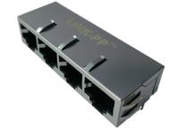 China XFATM9-COMBO4-4MS 10/100Base-T 4 Ports Rj45 Modular Pcb Jack Side Entry for sale
