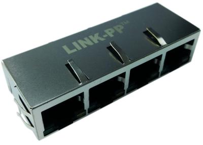 China 1X4 RJ45 Connector AR14-3761IR LED G/Y, 10/100 Tab Down Reflow Solder for sale