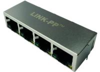 China AR14-3638I 4 Port RJ45 10/100, LED G/Y NO EMI Fingers,Tab Down Industrial Temp for sale