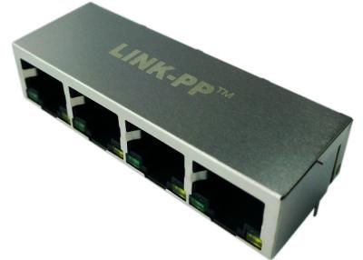 China AR14-3638I 4 Port RJ45 10/100, LED G/Y NO EMI Fingers,Tab Down Industrial Temp for sale