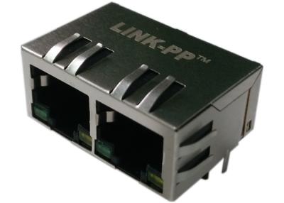 China AR12-3830I 10/100 BaseT, 1X2, LED G/Y, EMI Fingers, Tab Down, Industrial Temp for sale