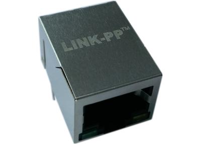 China AR11-3695 Single Port RJ45 with Integrated Magnetics 10/100 BaseT , LED G/Y for sale
