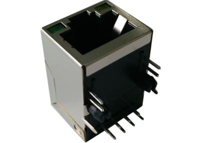 China AR11-3837 RJ45 Single Port 10/100 BaseT , LED G/Y , No EMI Fingers, Tab UP for sale