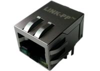 China AR11-3717 RJ45 Single Port 10/100 BaseT , LED G/Y, EMI Fingers, Tab Down for sale