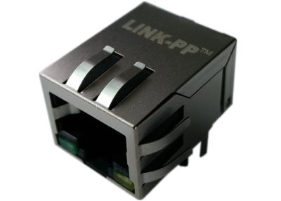 China AR11-3717 RJ45 Single Port 10/100 BaseT , LED G/Y, EMI Fingers, Tab Down for sale