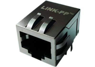 China AR11-3669 RJ45 1x1 Magnetic 10/100 BaseT Wo/LED, EMI Fingers Tab Down for sale