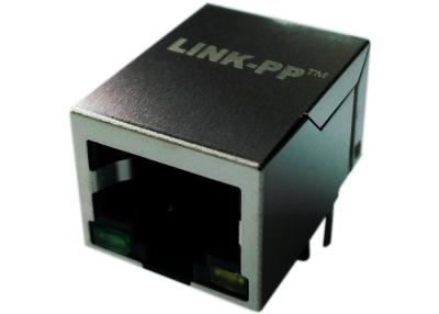 China AR11-3723 RJ45 1x1 Magnetic 10/100 BaseT LED G/Y, No EMI Fingers for sale