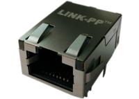 China AR11-4048 Low-Profile RJ45 Jack 10/100 BaseT, LEDs G-O/Y, EMI Fingers for sale