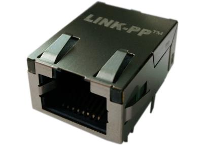 China AR11-4048 Low-Profile RJ45 Jack 10/100 BaseT, LEDs G-O/Y, EMI Fingers for sale