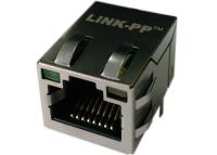 China MJF13T34UL-KF06B3GY24-0808 Modular Jack Shielded + LED + Transformer 8p8c for sale