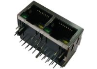 China Dual Rj45 MJF13T45LA2-KF06A36YG-0808 With Integrated Magnetics 10/100 Base-T for sale