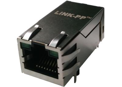 China Rj45 Power Over Ethernet 085789-1006 Gigabit Magnetic Jack , PoE PLUS 1x1, LEDs for sale
