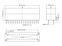 China L13H003-0 1000 Base - T Dual Ports LAN Filter Transformer 12 PIN DIP for sale