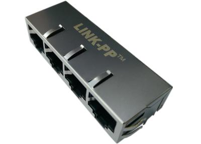 China HFJ14-1G16ERL Multi-port 1x4 Tab-Down Ganged Gigabit RJ45 Connector for sale