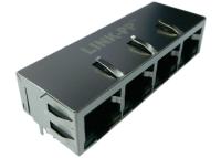 China Multi-port RJ45 1x4 Tab-Down Quad Port 1000Base-T Connector HFJ14-E1G11ER-L11RL for sale