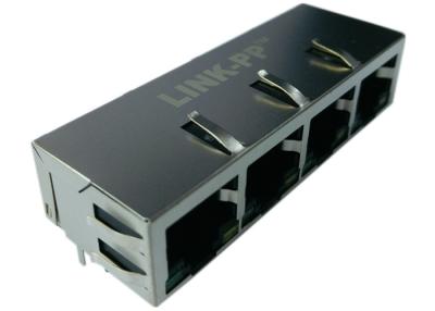 China Multi-port RJ45 1x4 Tab-Down Quad Port 1000Base-T Connector HFJ14-E1G11ER-L11RL for sale