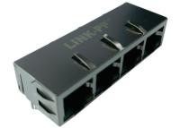 China Ethernet Female RJ45 1x4 With LED HFJ14-2450ER-L21RL 1000Base-T Filter for sale