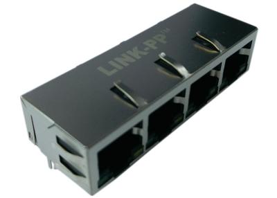 China Ethernet Female RJ45 1x4 With LED HFJ14-2450ER-L21RL 1000Base-T Filter for sale