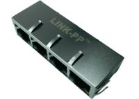 China Rj45 With LED Tab-Down HFJ14-E2450ER-L78RL 1000Base-T Magnetics Built in for sale