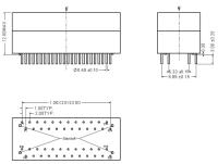 China L14T002-0 Dual Ports Magnetic Transformer 48 Pin 1G Base - T LAN Filter for sale