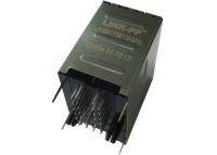 China LPJG17561BGNL Gigabit RJ45 AR0508-6232 Stacked 2x1 Magnetic Jack 1000Base-T for sale