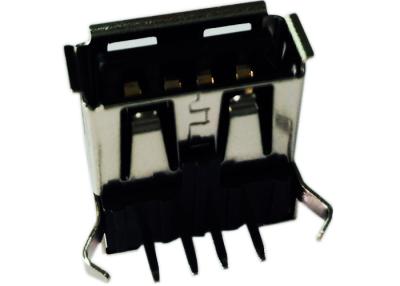 China AU-Y1005-2-R USB 2.0 A/F DIP 90° Connector for PCB Mount LPUSB1001 for sale