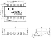 China L22T003-0 1000 Base - T Ethernet Transformer UDE Single Port SMD LAN Filter for sale