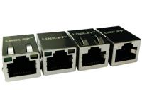 China RT7-1C3A8U8G RJ45 1X1 10/100 Base-T Tab Up Shield With Resistors LED for sale