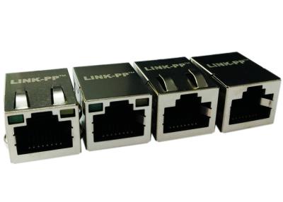 China RT7-1C3A8U8G RJ45 1X1 10/100 Base-T Tab Up Shield With Resistors LED for sale