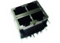 China LPJE107XCNL 2x2 Rj45 No Magnetics , 4x rj45 Ethernet , R/A Shield Connector for sale