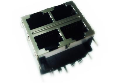 China LPJE107XCNL 2x2 Rj45 No Magnetics , 4x rj45 Ethernet , R/A Shield Connector for sale