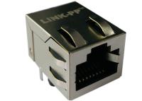 China JFM24310-0122-4F Single Port Rj45 Connector With Integrated 10/100 Lan Tab-Up for sale