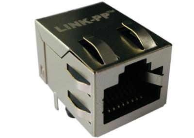 China JFM24310-0122-4F Single Port Rj45 Connector With Integrated 10/100 Lan Tab-Up for sale