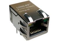 China LPJ1014AGNL Magnetic R-j45 , 8P8C , Shield Right Angle W/LED Tab-up for sale
