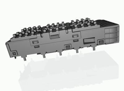 China TE 1888631-1 QSFP+ Cage with Heat Sink Internal/External EMI Springs for sale