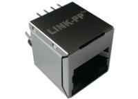 China LPJD0012BDNL Vertical Rj45 RJ45 Magnetics Jack , 10/100Mbps, Straight 180 Degree for sale