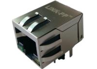 China LPJ4012GDNL RJ45 Magnetic 1x10/100Mbps, Right Angle Shield W/LED for sale