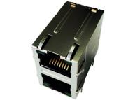 China LPJG17561AHNL 2×1 Dual-Port RJ45 Connector with Integrated Magnetics for sale