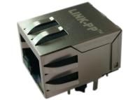 China LPJ0011GBNL Rj45 8 pin Female Jack ST-J0012 1x10/100Mbps With LEDs for sale