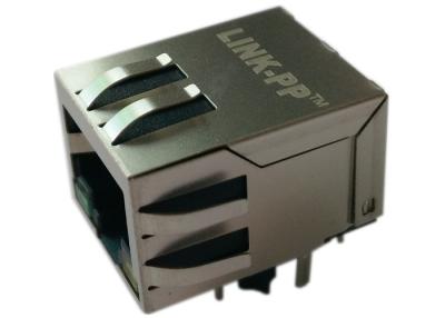China LPJ0011GBNL Rj45 8 pin Female Jack ST-J0012 1x10/100Mbps With LEDs for sale