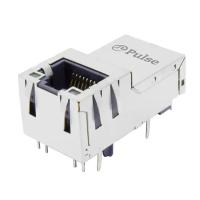 China Pulse J1V-U2100NL Compatible LINK-PP 1000 Base-T Vertical Rj45 jack With YG/G Led for sale