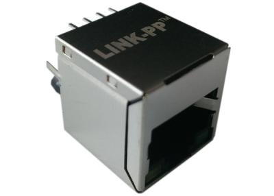 China LPJD0017BHNL Magnetic RJ45 Jack 180 Degree 1x10/100Mbps for sale