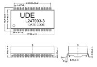 China UDE L24T003-3 1000 Base - T Dual Port Lan Filter Magnetic Transformer PoE 30 / 60W for sale