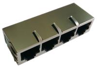 China XRJK-S-04-8-8-0-905 Rj-45 8P8C 1x4 Port LPJEF123XCNL 90 Degree Shield for sale