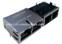 China 2x Rj45 10/100/1000Mbps Pulse JG0-0023NL Equivalent Cross , Gigabit Dual RJ45 for sale