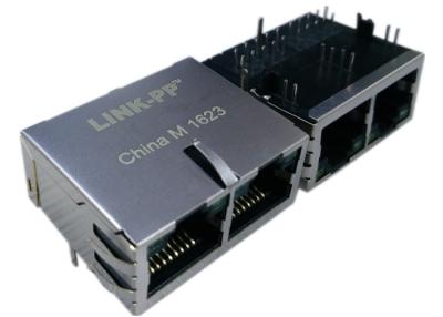 China JXG0-0129NL COON Rj45 1x2 1GD 1:1 LINK-PP LPJG29837AINL Dual Network Jack for sale