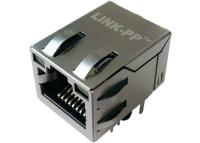 China HFJT1-RP48-L12RL Modular Connectors  10/100 POE Tab UP 1x1 RJ45 G/Y LED for sale
